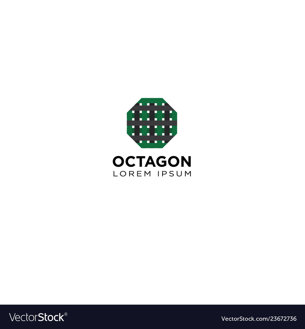 Octagon logo design Royalty Free Vector Image - VectorStock