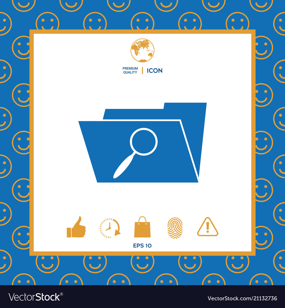 Search folder icon Royalty Free Vector Image - VectorStock