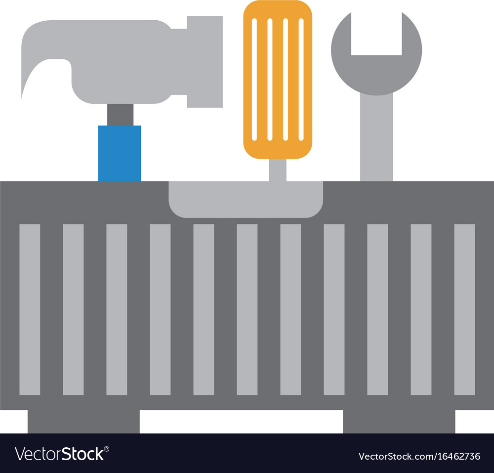 Tool box with tools Royalty Free Vector Image - VectorStock