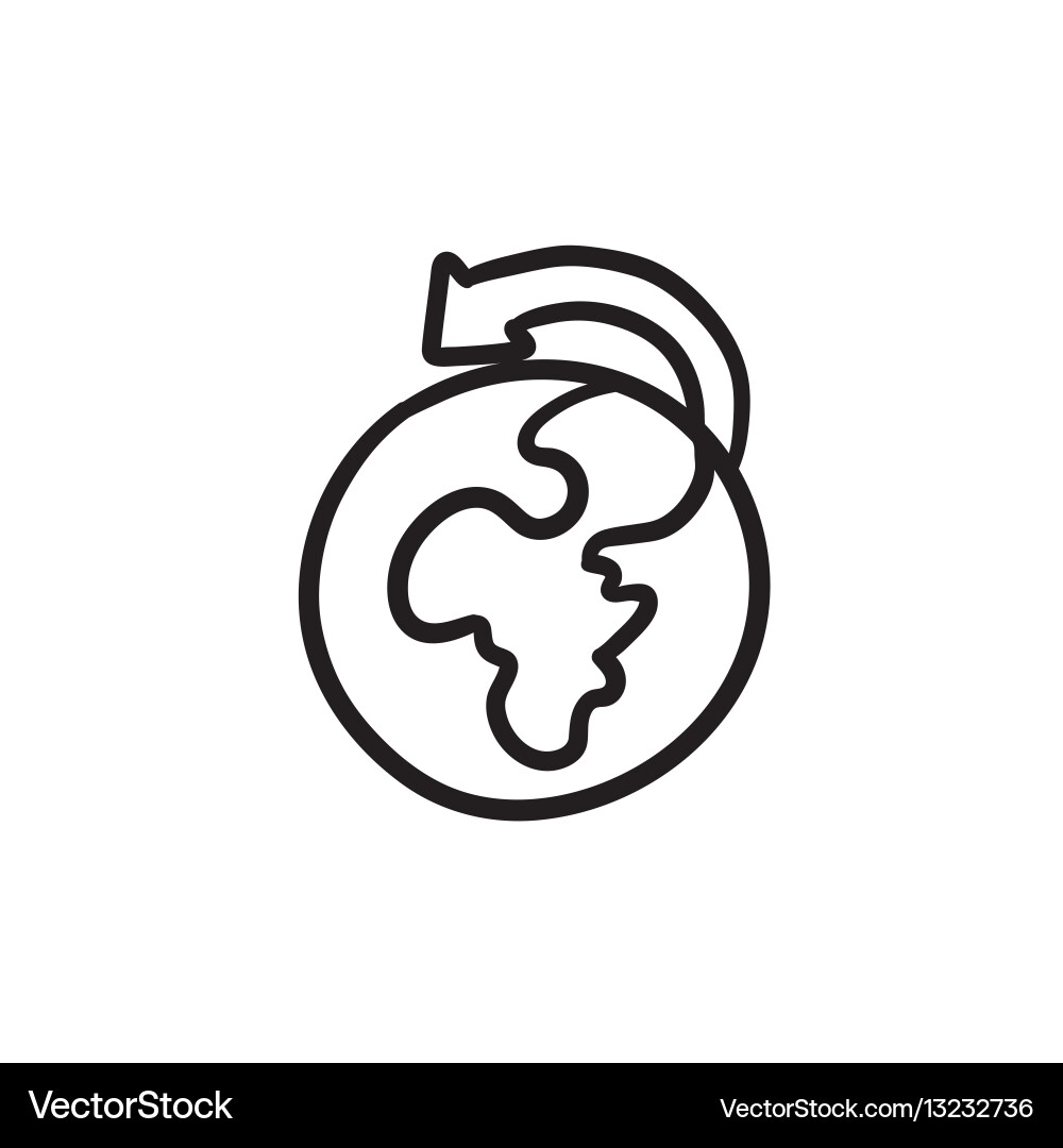 World wide cargo transportation sketch icon Vector Image