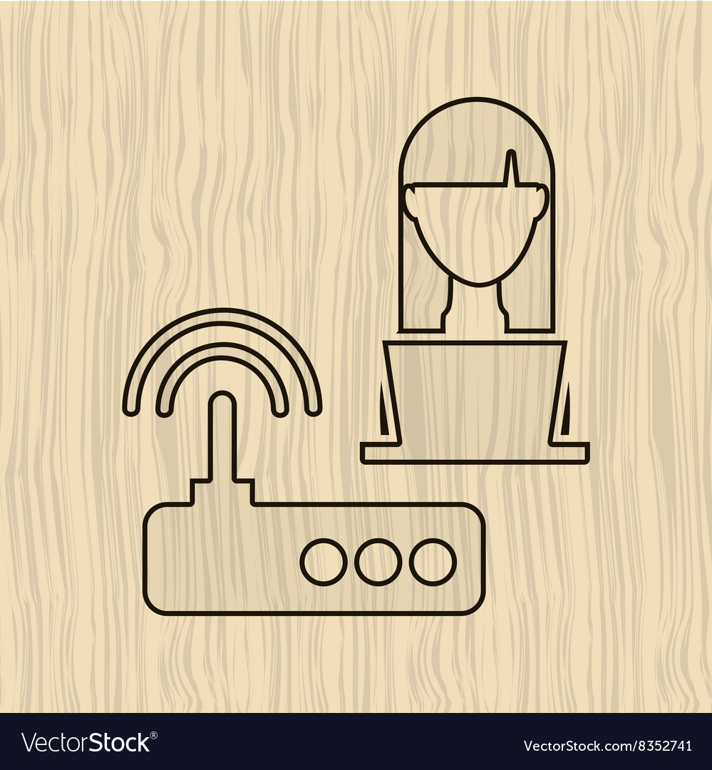 Computer user design Royalty Free Vector Image