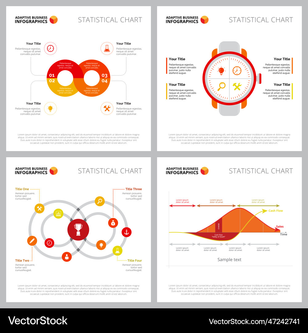 Creative diagram set for marketing research Vector Image