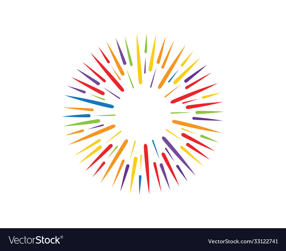 Firework burst rays Royalty Free Vector Image - VectorStock