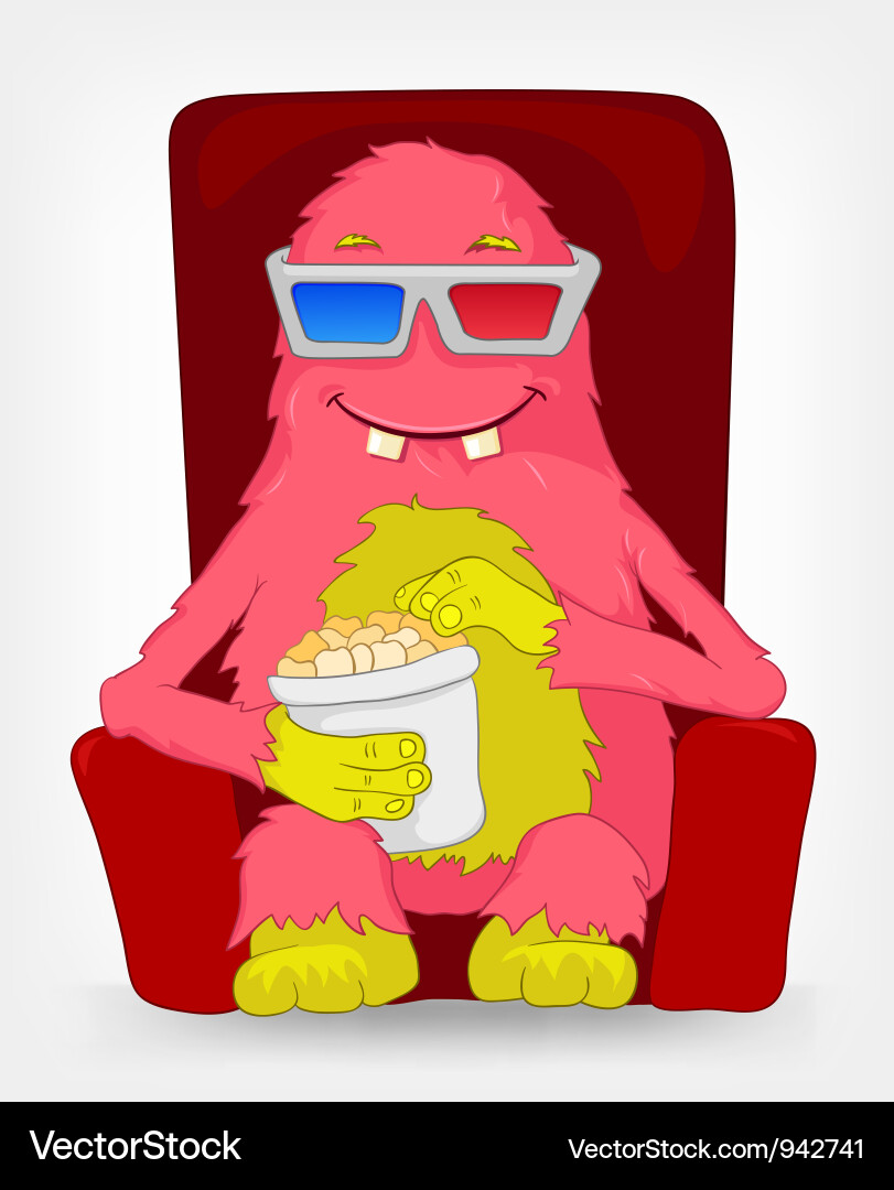 Funny monster movie Royalty Free Vector Image - VectorStock