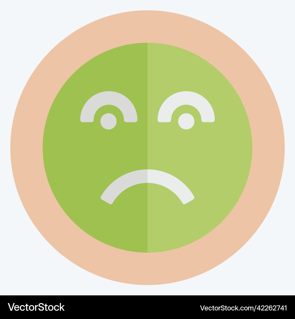 Icon emoticon disappointed suitable for emoticon Vector Image