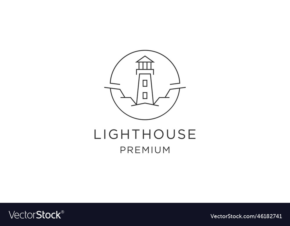 Lighthouse logo Royalty Free Vector Image - VectorStock