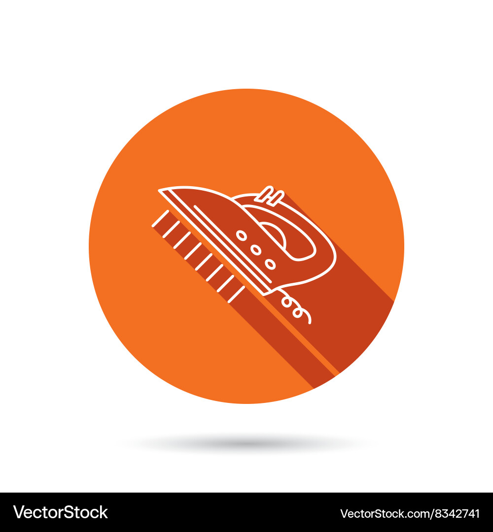 Steam ironing icon iron housework tool sign Vector Image