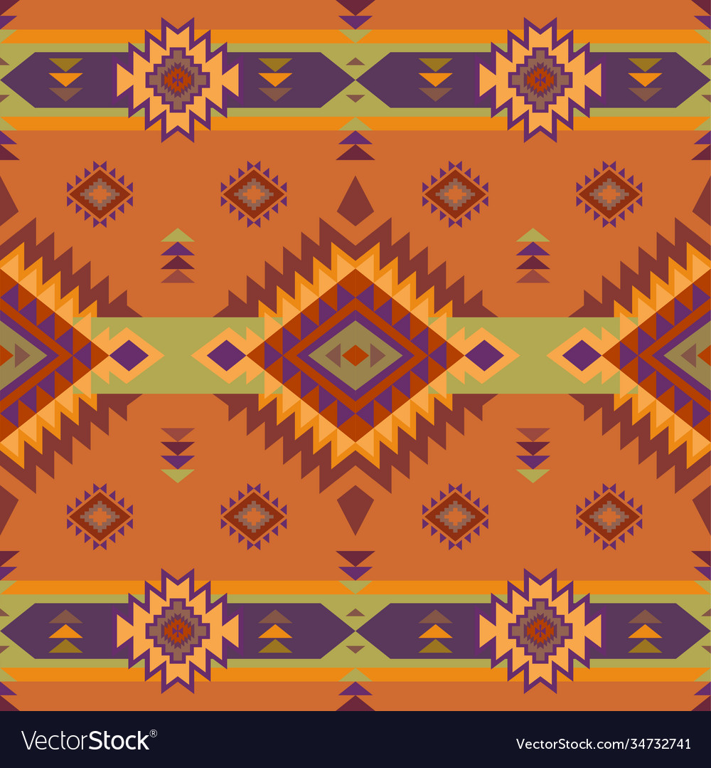Tribal Print Aztec Navajo Seamless Pattern Vector Image