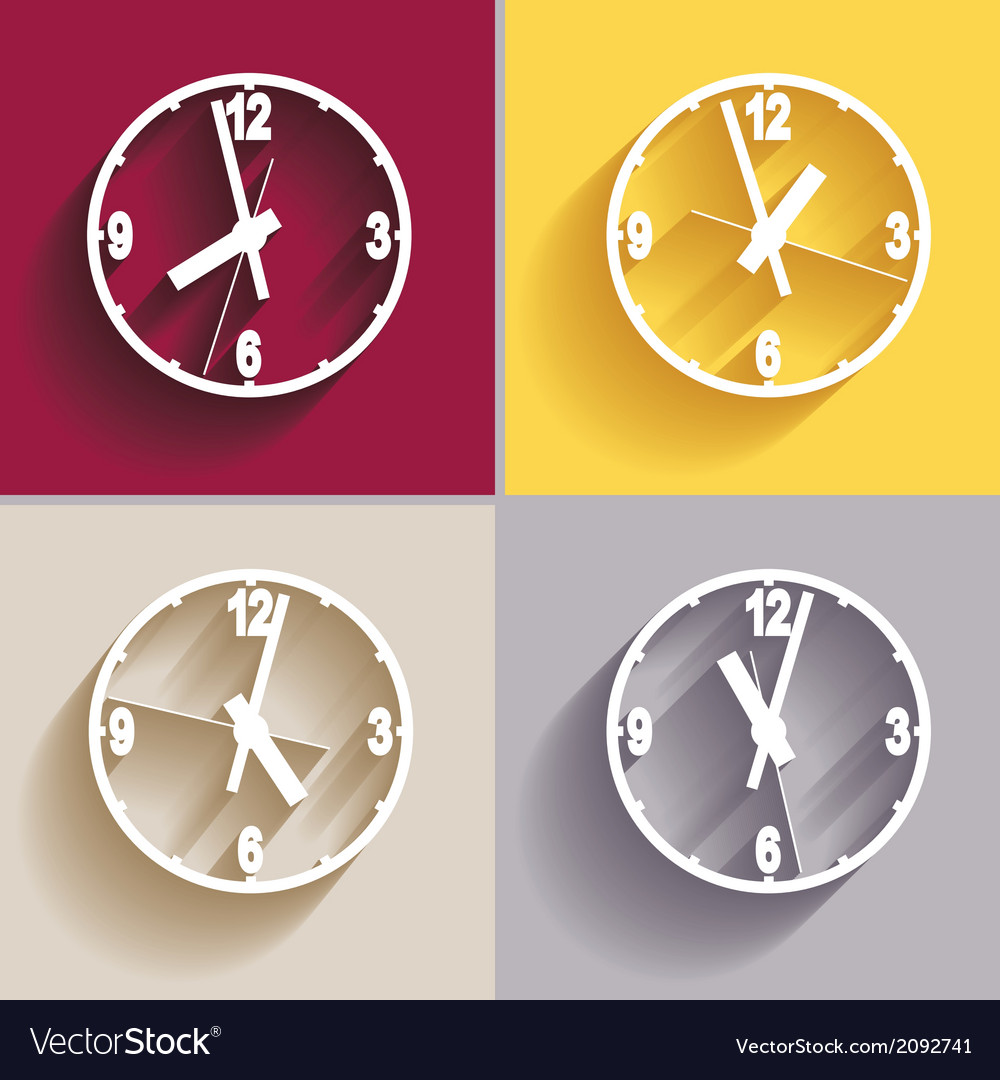 Wall mounted digital clock Royalty Free Vector Image