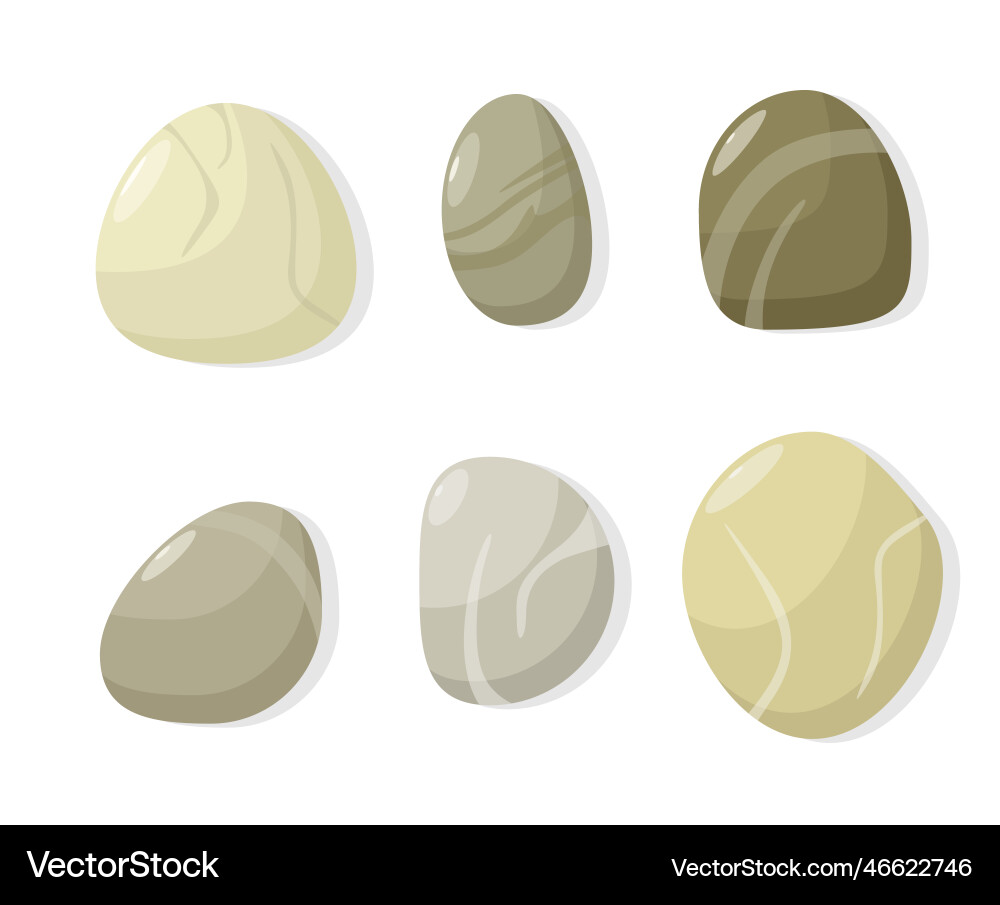 A set of stones Royalty Free Vector Image - VectorStock