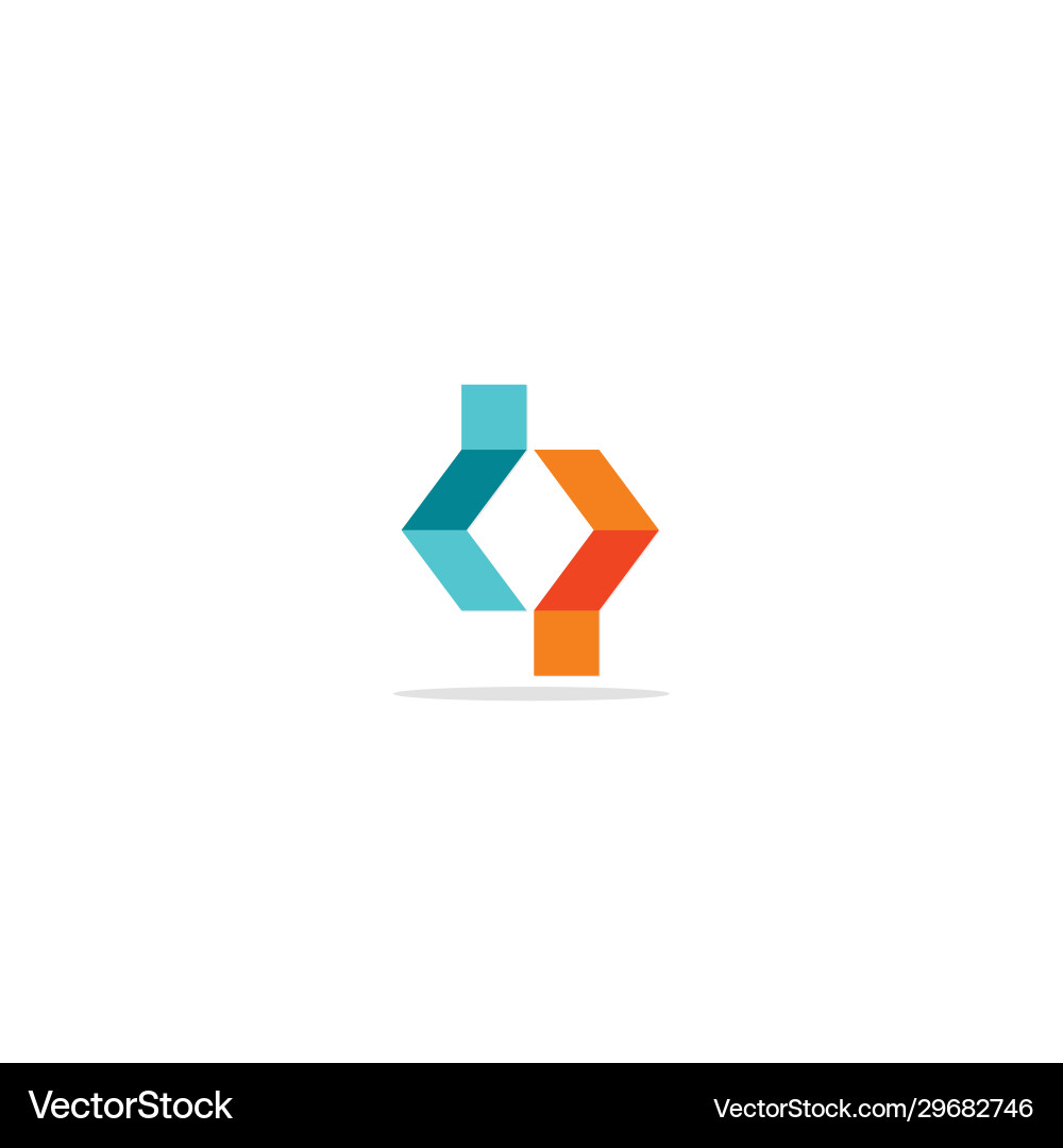 Abstract shape colored logo Royalty Free Vector Image