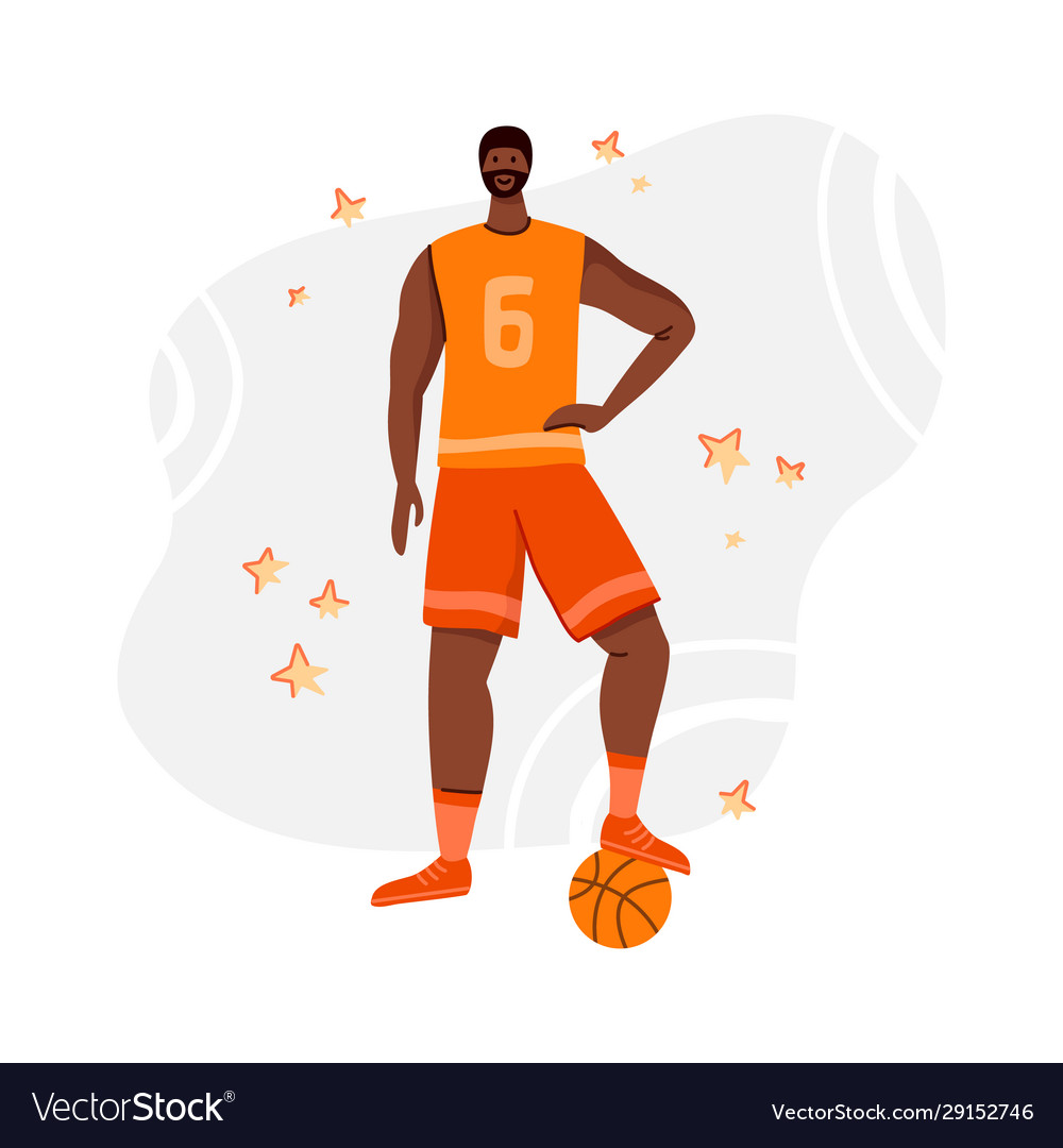 Basketball player sport concept Royalty Free Vector Image