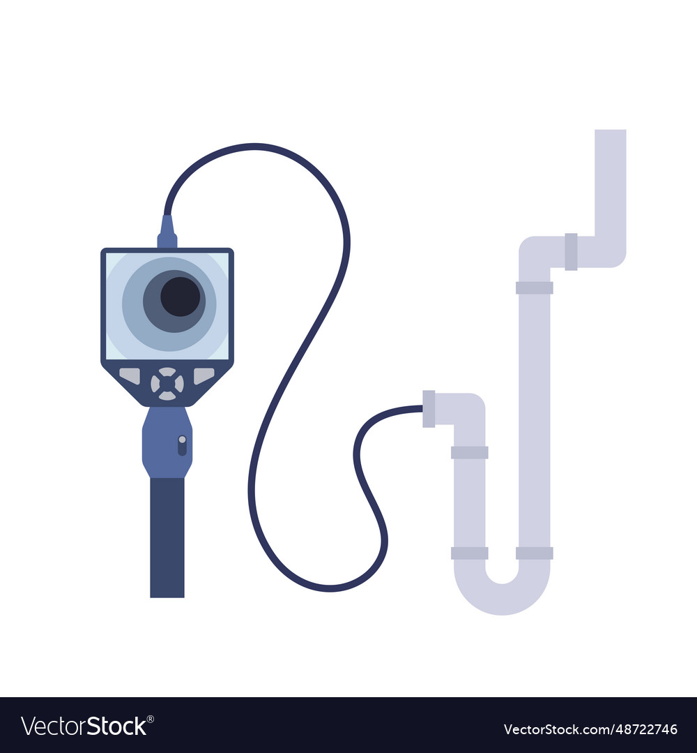 Borescope tool concept Royalty Free Vector Image