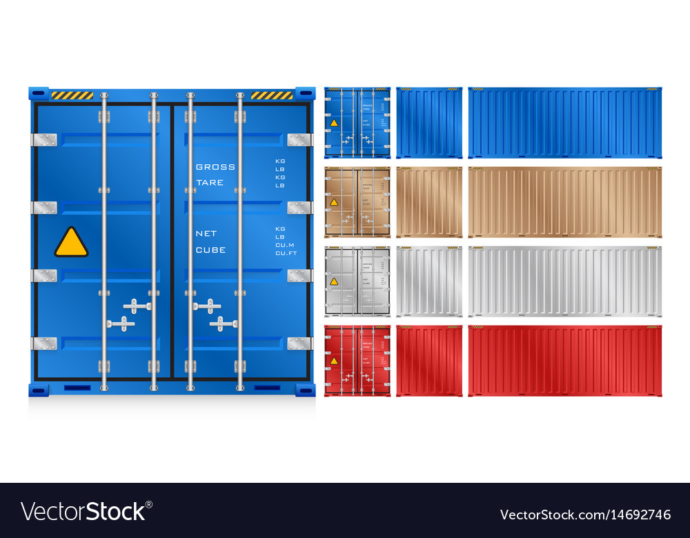 Cargo container Royalty Free Vector Image - VectorStock