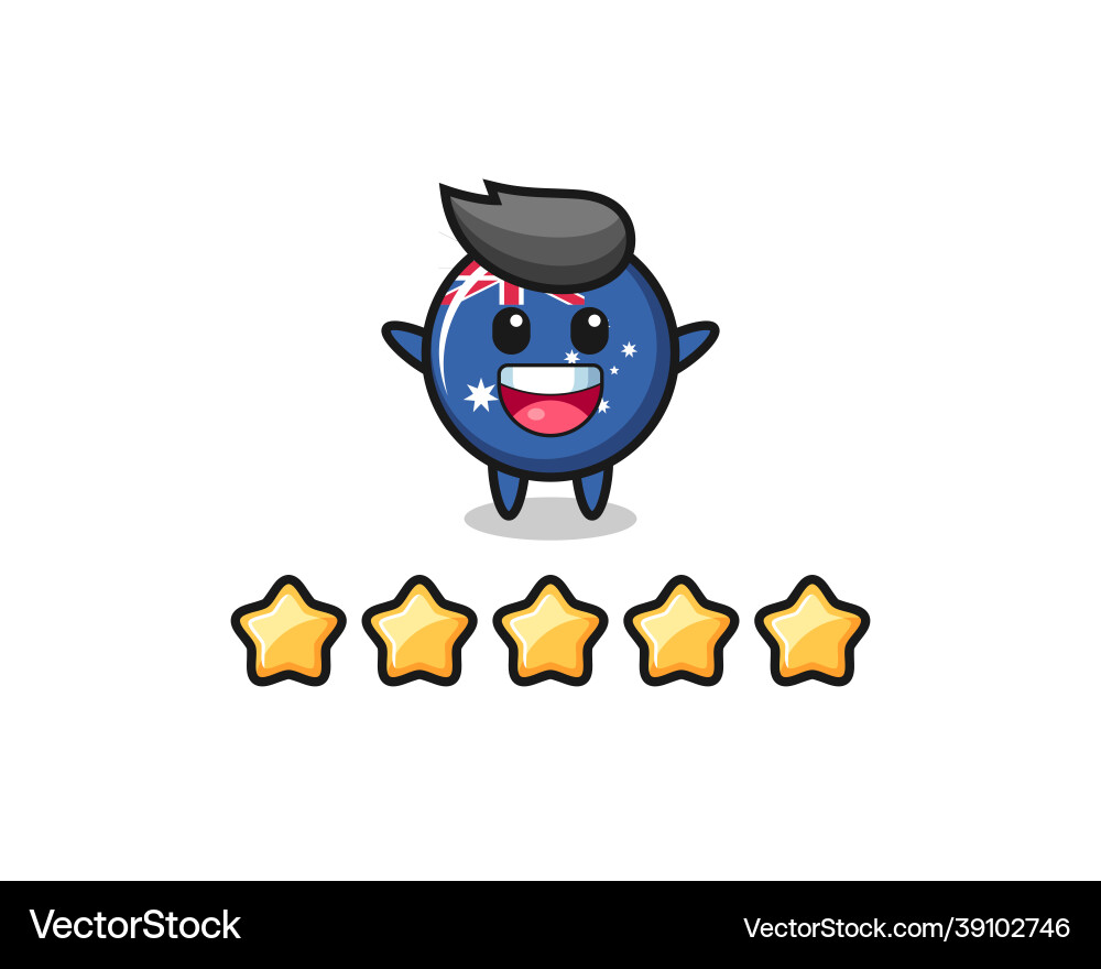 Customer best rating australia flag badge Vector Image