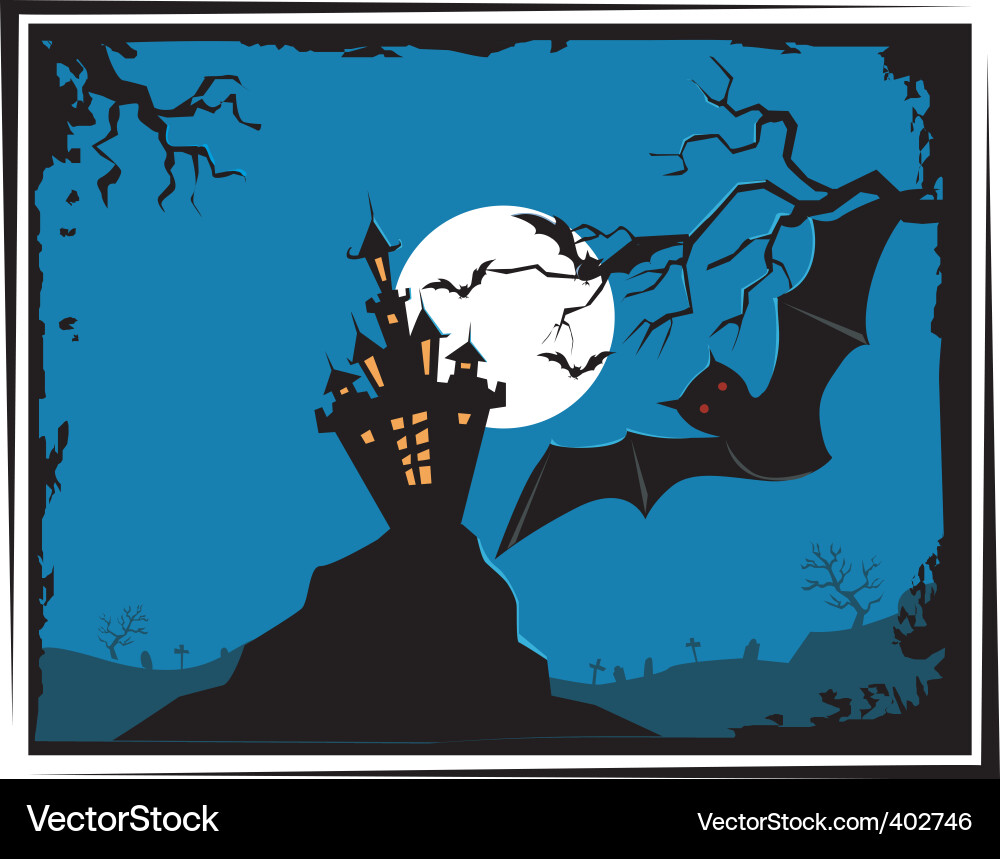 Halloween in color background Royalty Free Vector Image