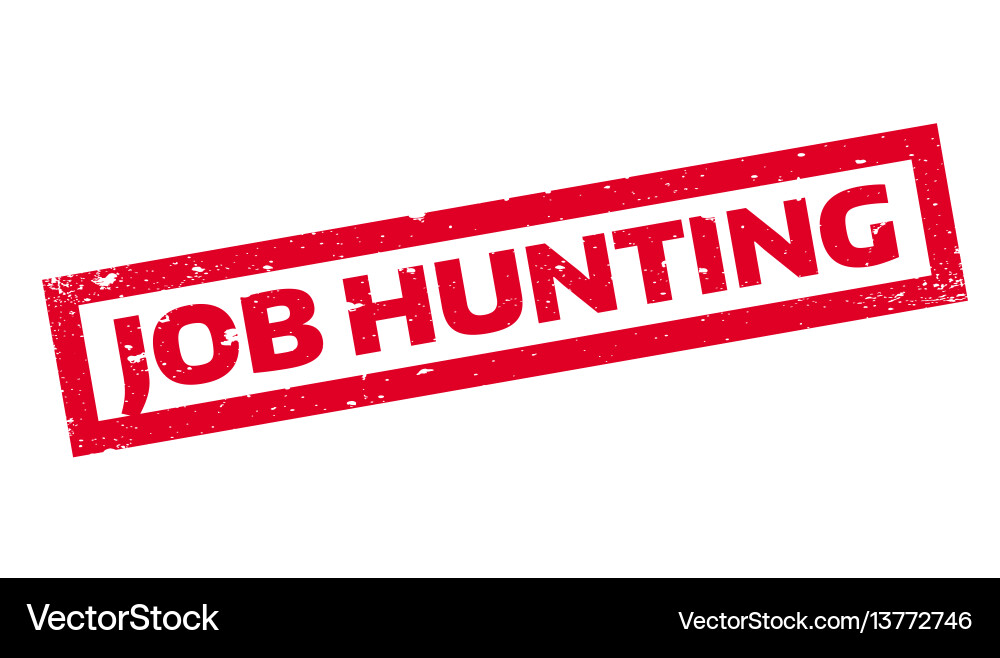 Job hunting rubber stamp Royalty Free Vector Image