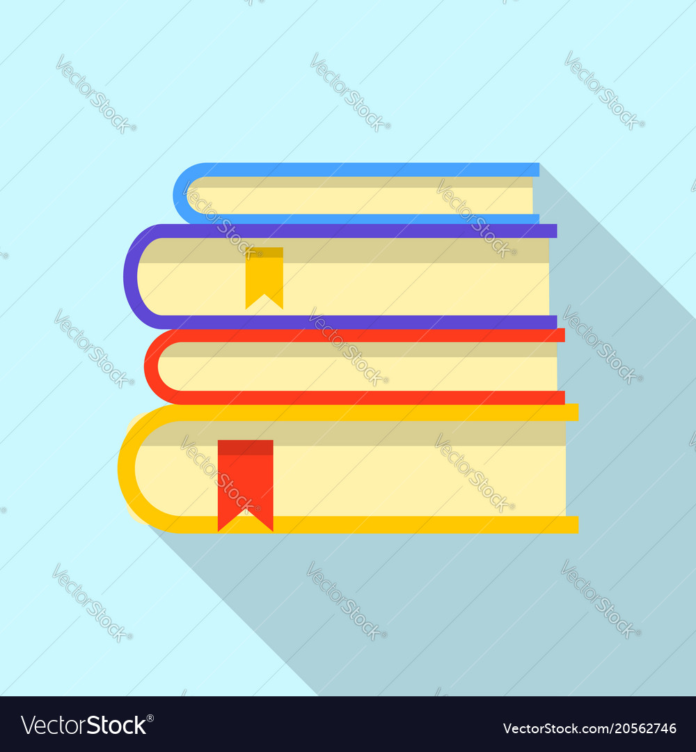 Library icon flat style Royalty Free Vector Image