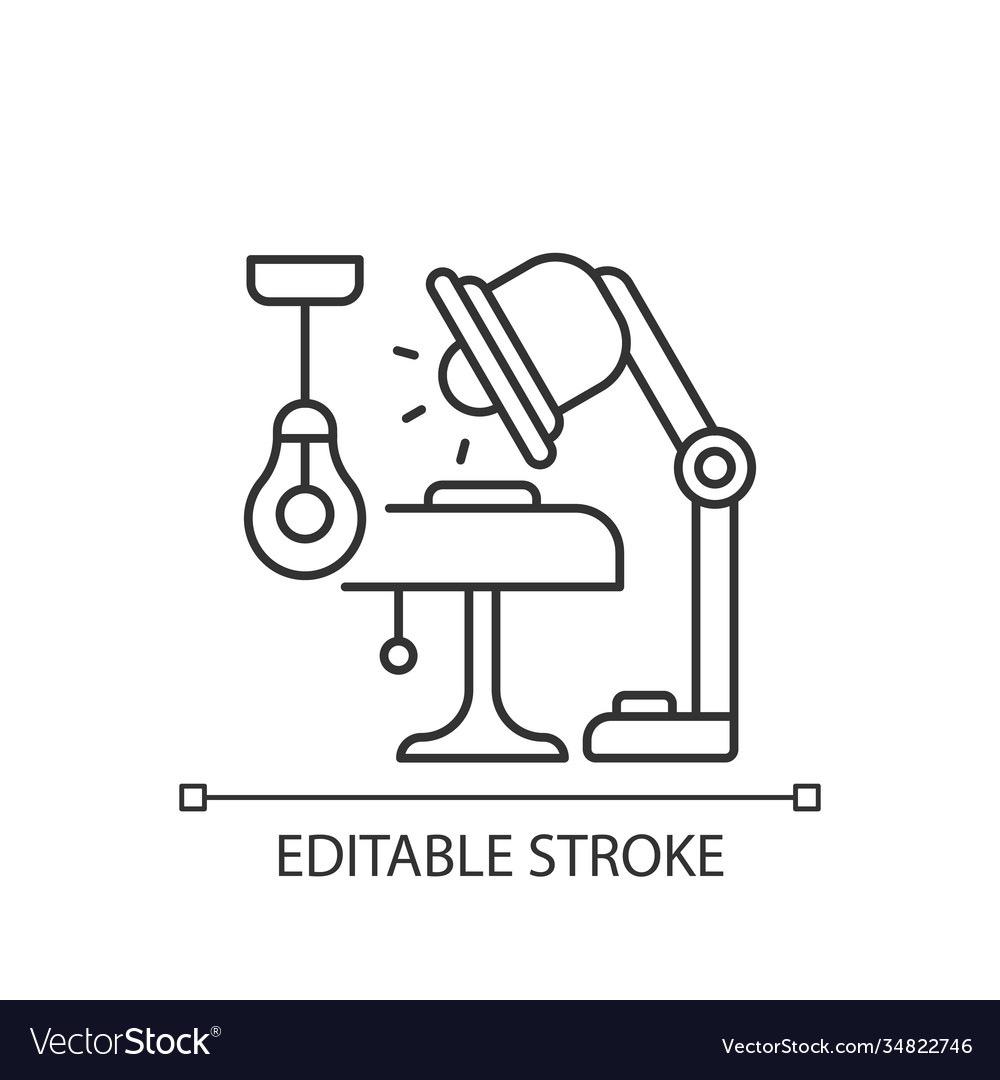 Lighting linear icon Royalty Free Vector Image