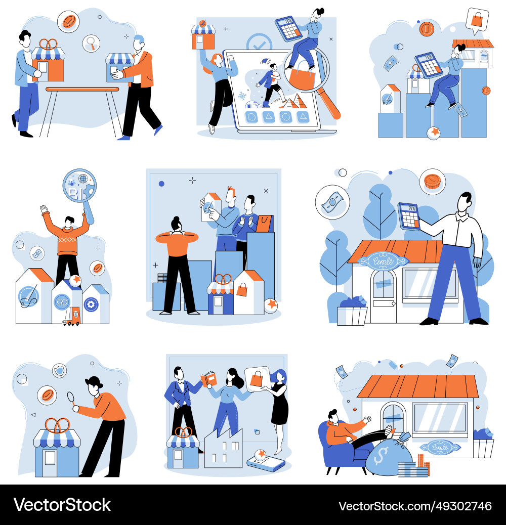 Local business commerce is engine drives economic Vector Image