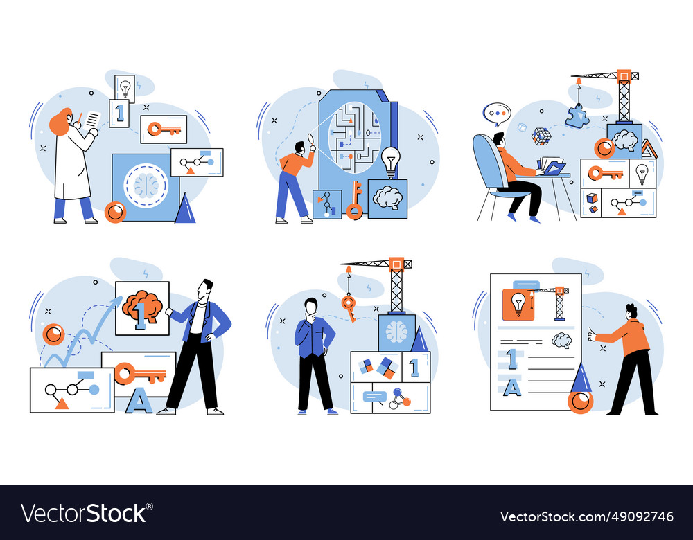 Logical Thinking Wisdom Enables Us To Apply Vector Image