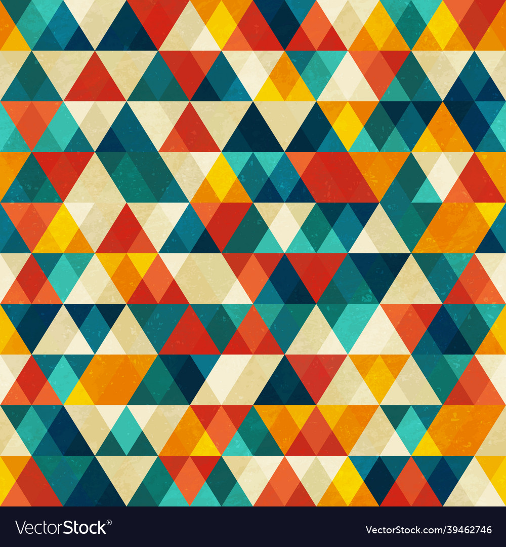 Mosaic triangle seamless pattern Royalty Free Vector Image