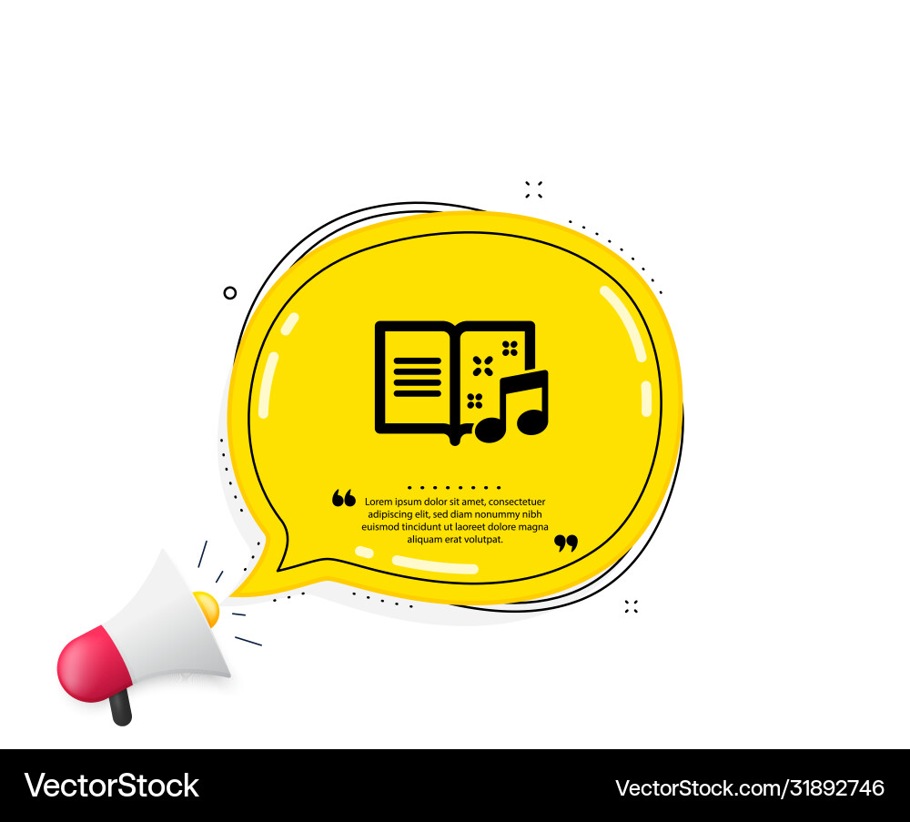 Music book icon musical note sign Royalty Free Vector Image