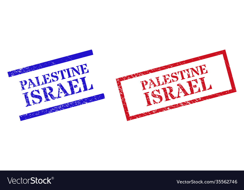 Palestine israel textured scratched seal stamps Vector Image Palestine israel textured scratched seal stamps Vector Image