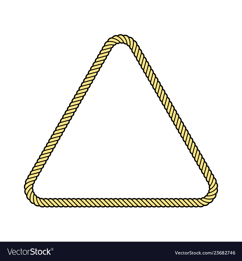 Rope frame triangle Royalty Free Vector Image - VectorStock