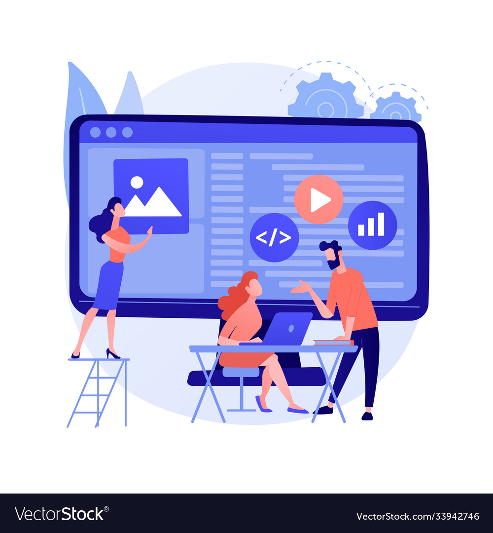 Software Development Team Abstract Concept Vector Image