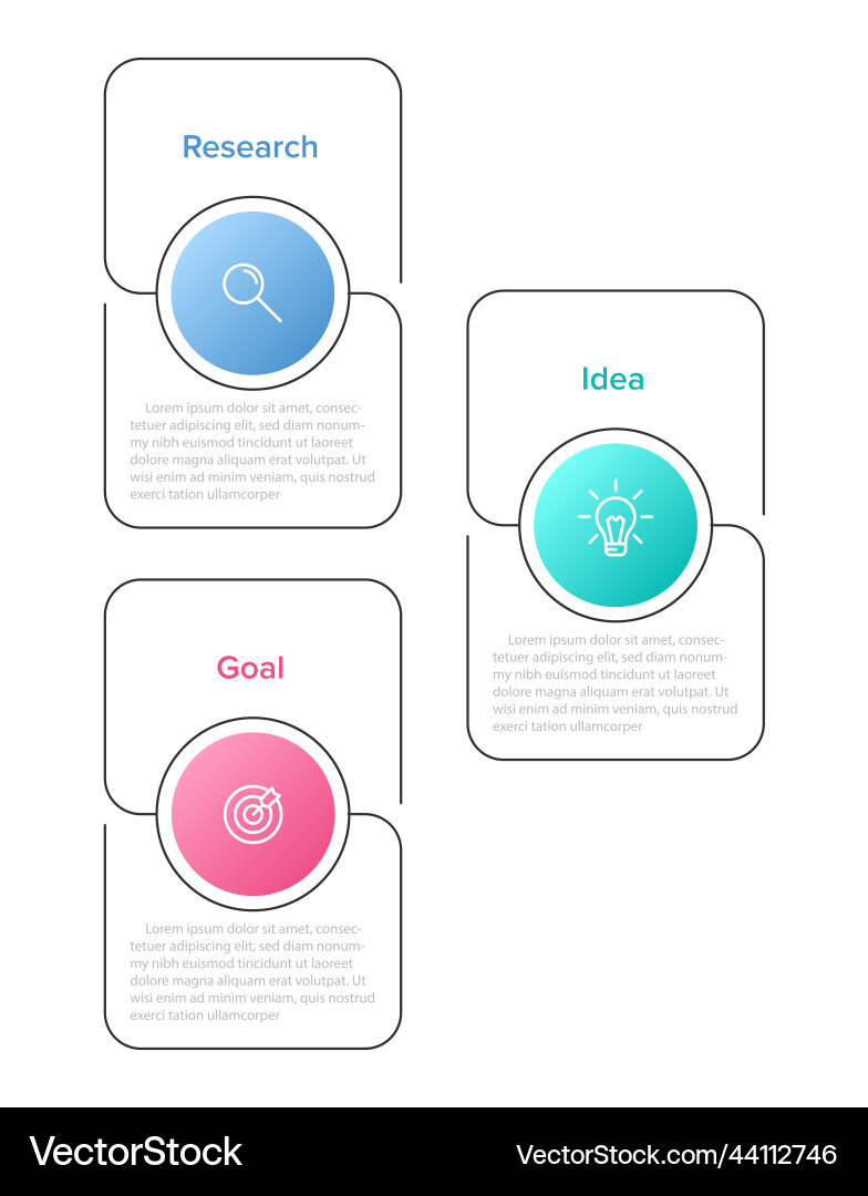 Vertical infographic design with icons and 3 Vector Image