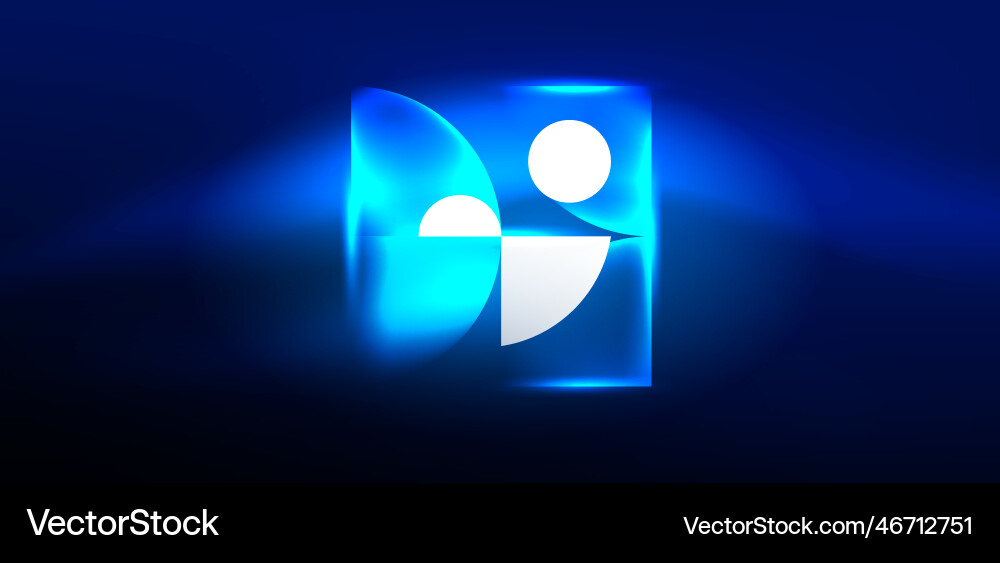 Abstract background blue shiny glowing neon color Vector Image