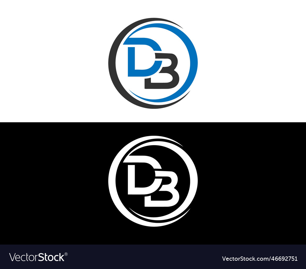Abstract simple initial db and bd logo design Vector Image
