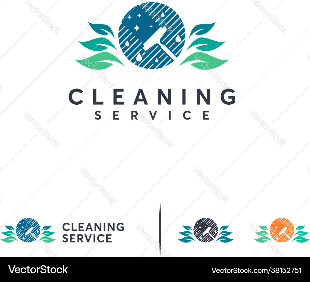 Cleaning service logo designs concept maintenance Vector Image