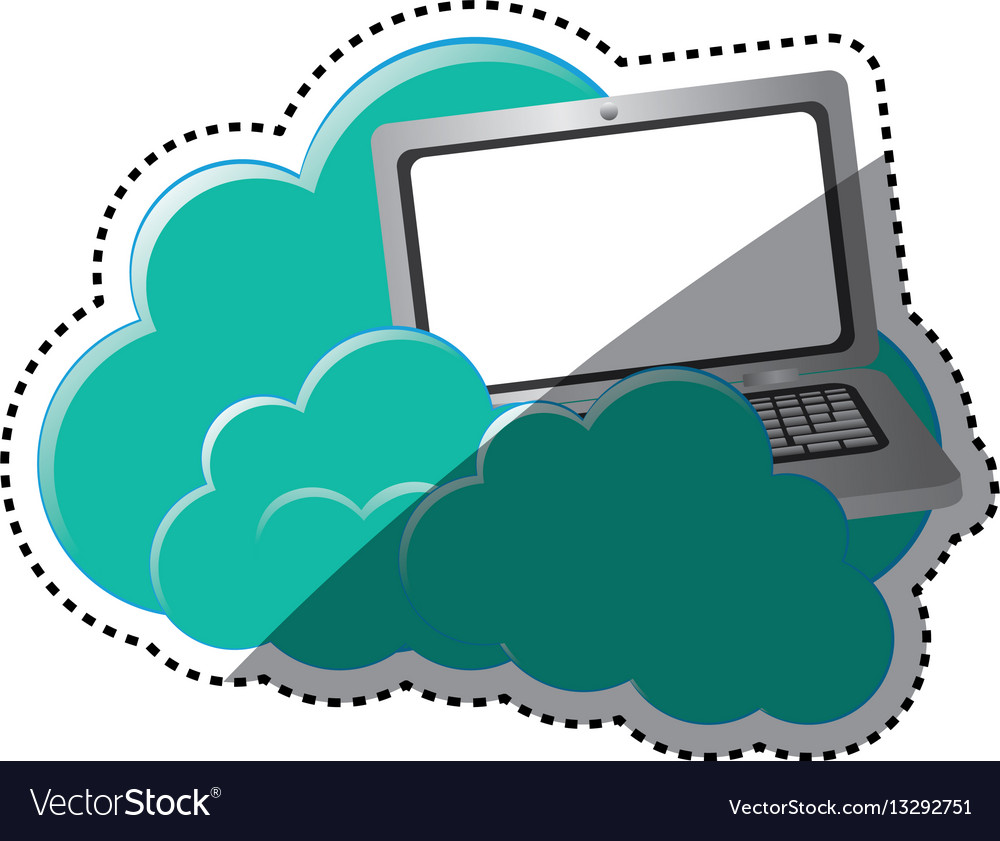 Cloud computing technology Royalty Free Vector Image