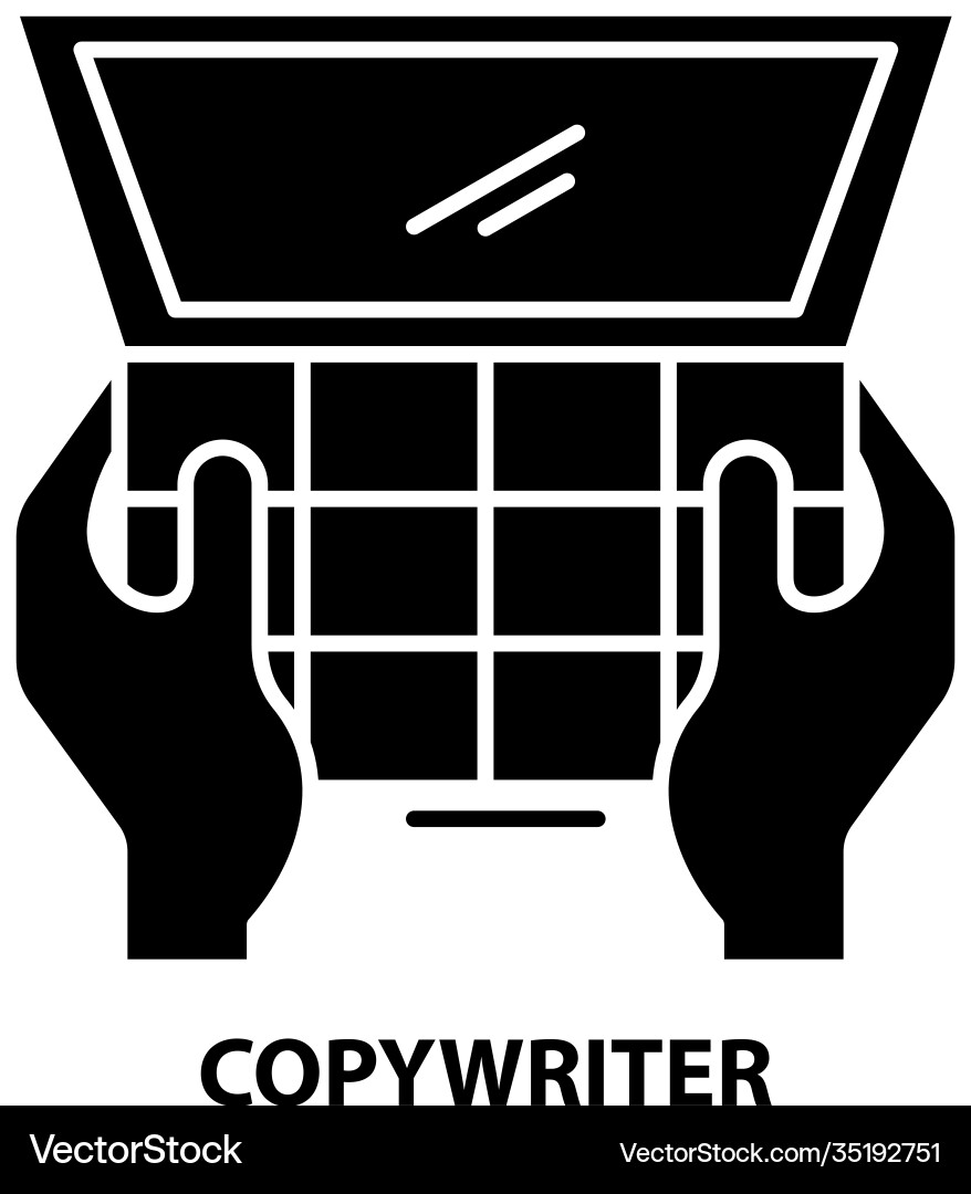 Copywriter symbol icon black sign Royalty Free Vector Image