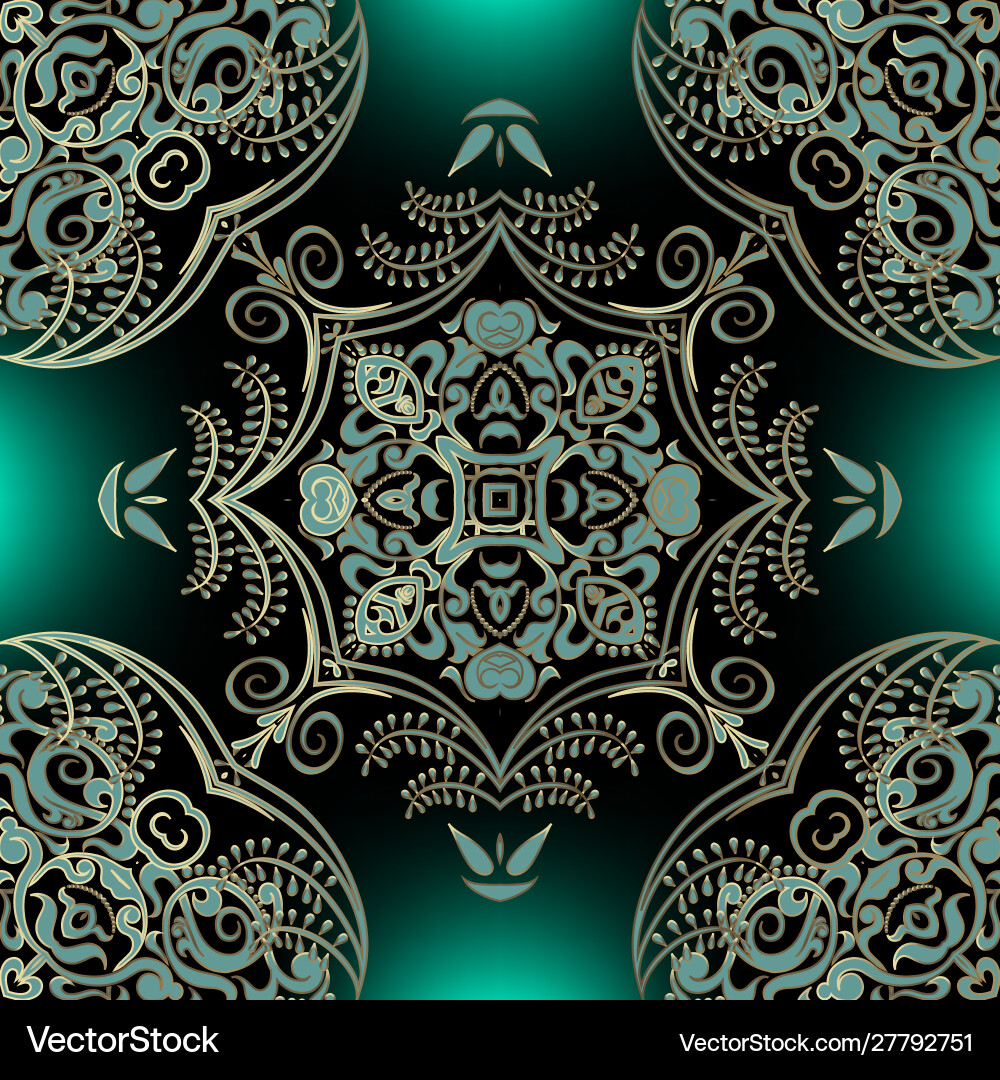 Elegance arabesque colorful seamless Royalty Free Vector