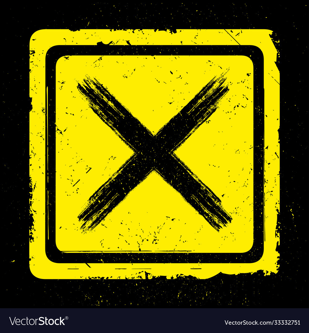 Hand Drawn Black Cross Sign On Yellow Royalty Free Vector hand-drawn-black-cross-sign-on-yellow-royalty-free-vector
