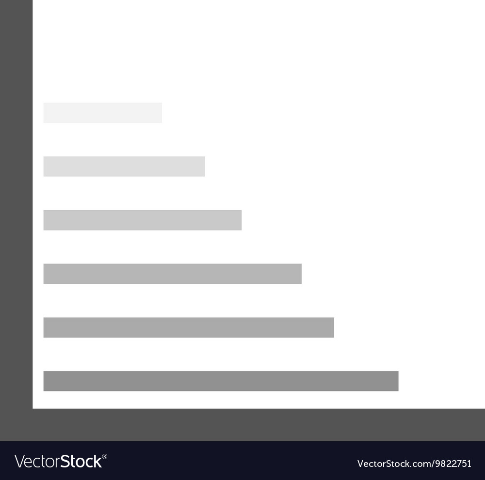 Horizontal bar chart Royalty Free Vector Image