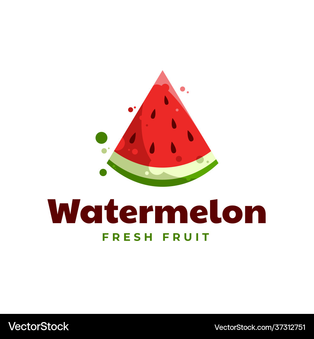 Logo fresh watermelon color mascot style Vector Image