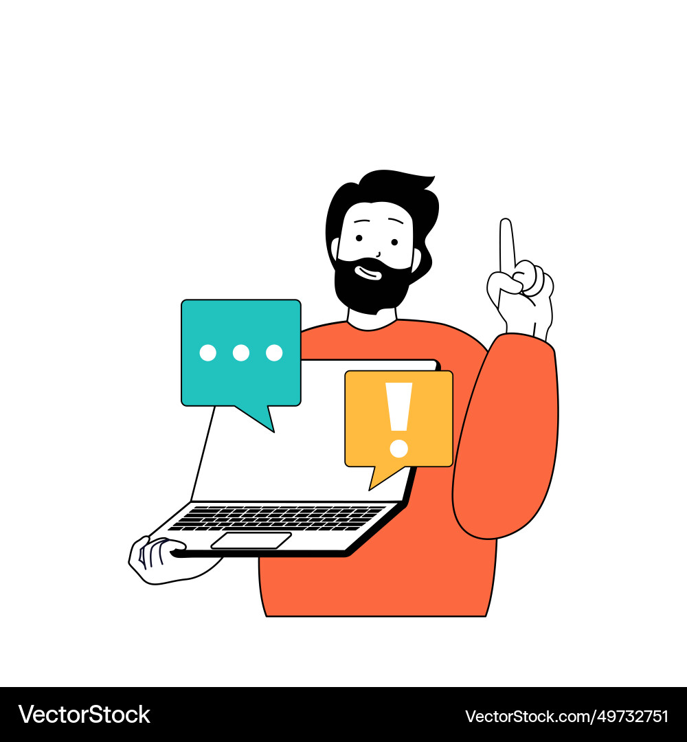 Marketing and development concept with cartoon Vector Image