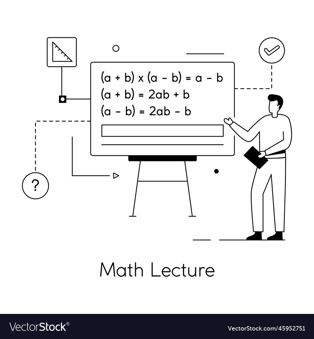 Math lecture Royalty Free Vector Image - VectorStock