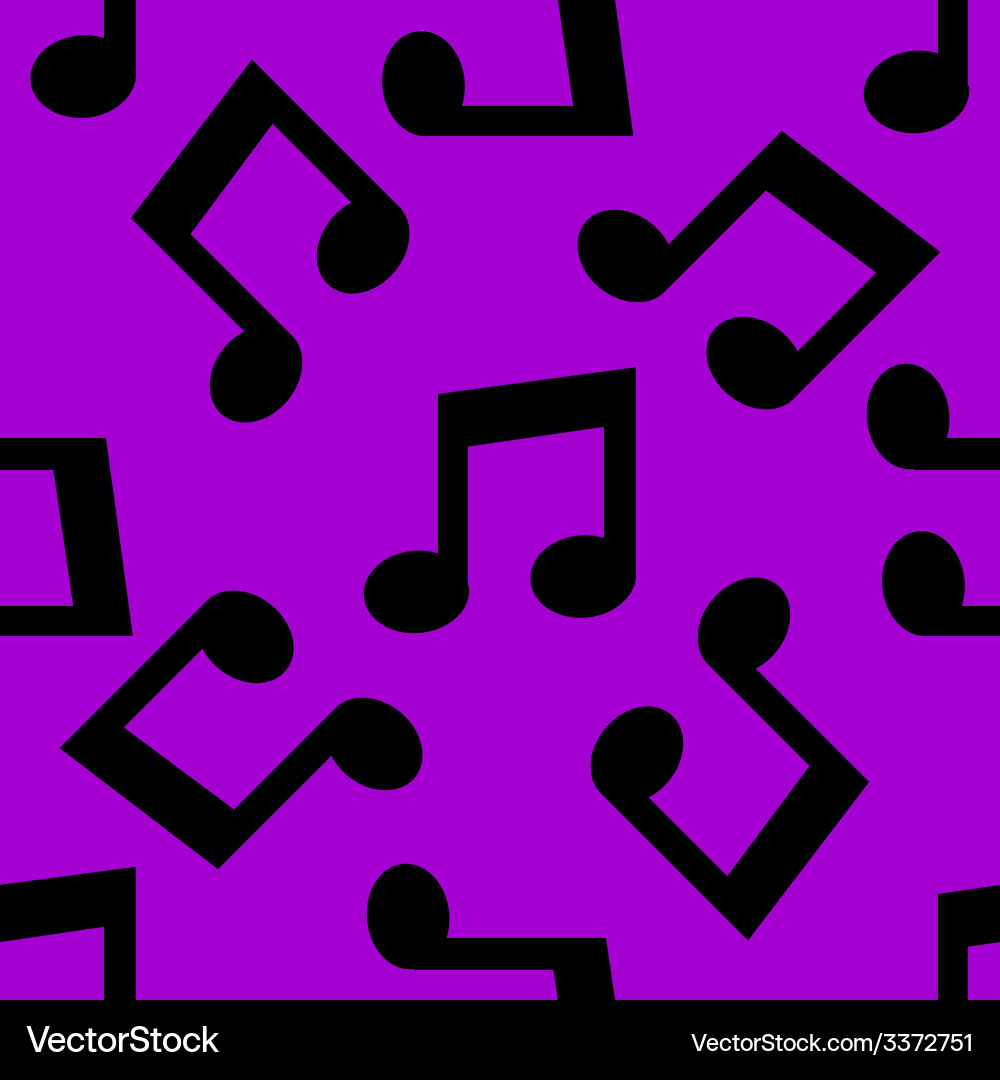 Music Note Web Icon Flat Design Seamless Pattern Vector Image