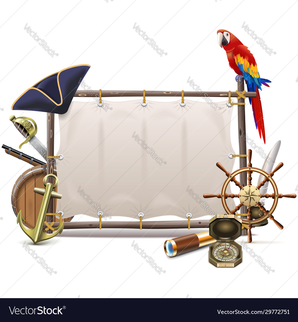 Sail seafaring frame Royalty Free Vector Image