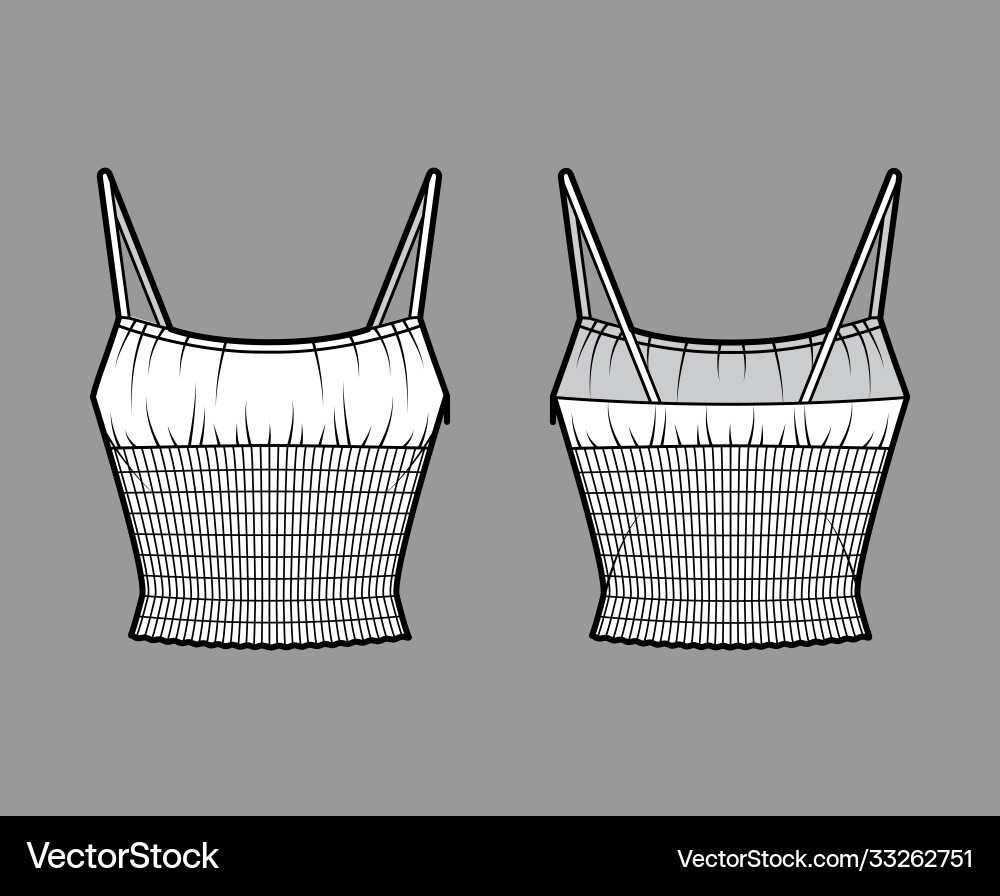 Shirred top technical fashion Royalty Free Vector Image