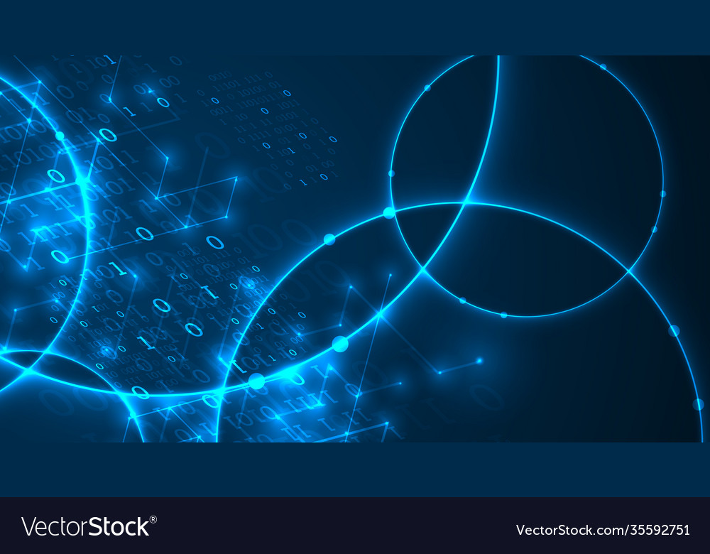Technology background big data concept binary Vector Image