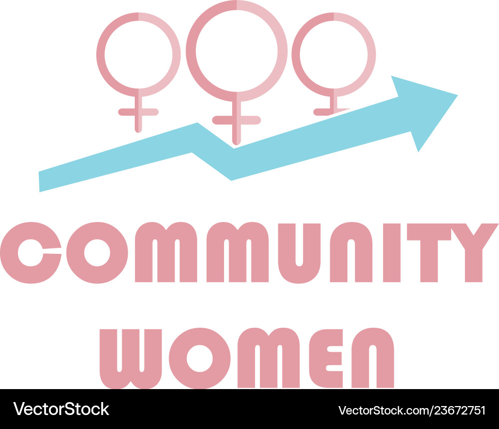 Women community logo design Royalty Free Vector Image