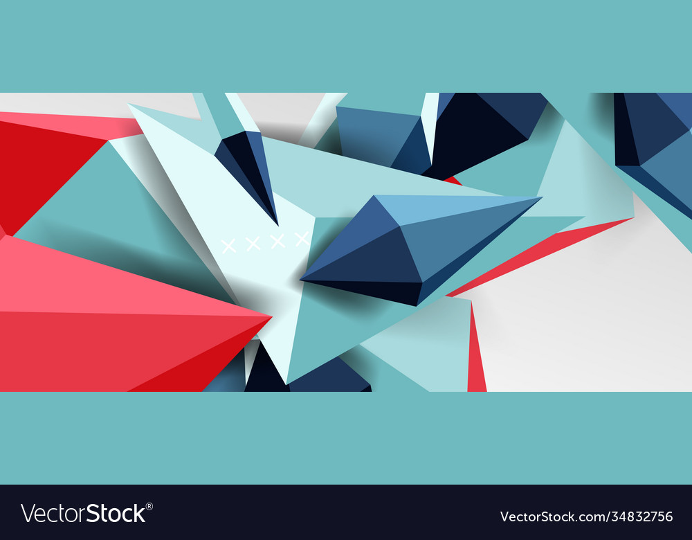 3d low poly abstract shape background Royalty Free Vector