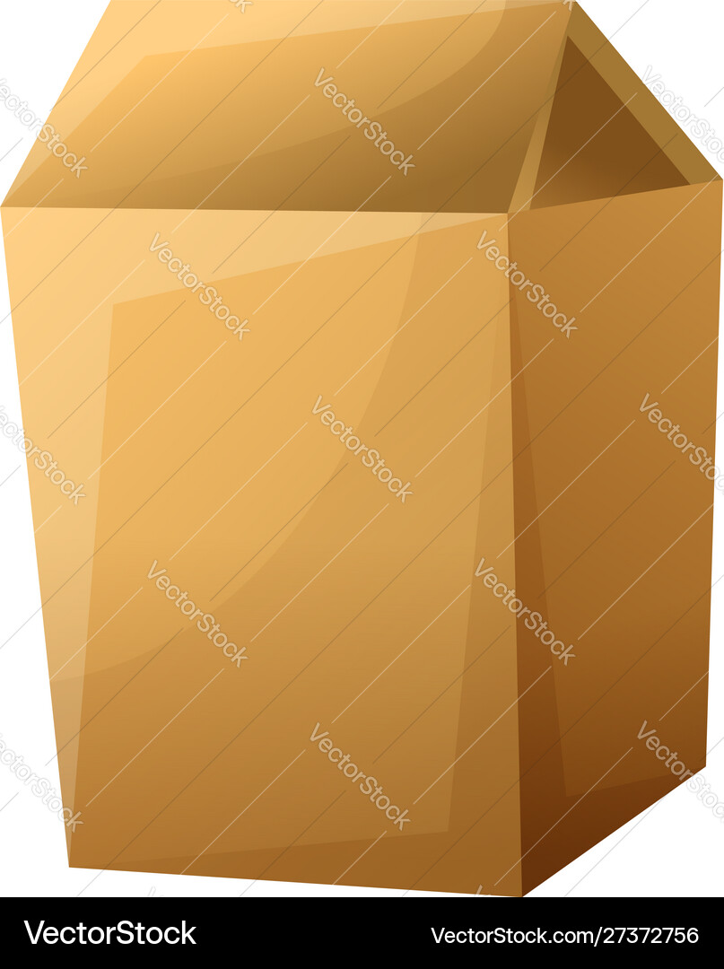 Carton garbage box icon cartoon style Royalty Free Vector