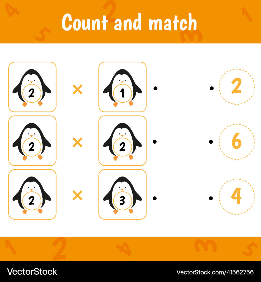 Educational worksheet for preschool kids count Vector Image